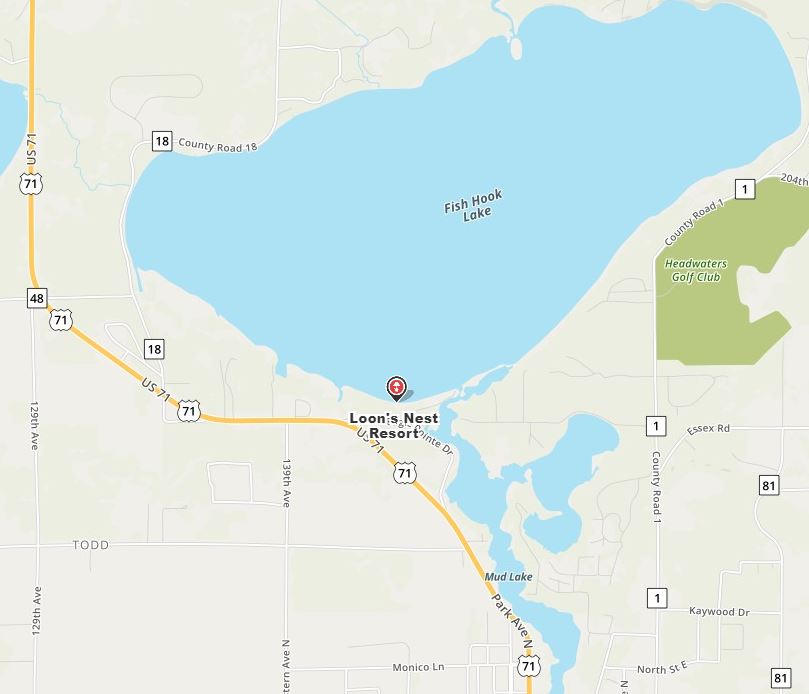 Map & Directions for Loon’s Nest Resort | Park Rapids, MN | Minnesota ...